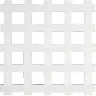 4-ft x 8-ft White Pvc Lattice Panel, Square Pattern, "Privacy-in 1-3/4 ...